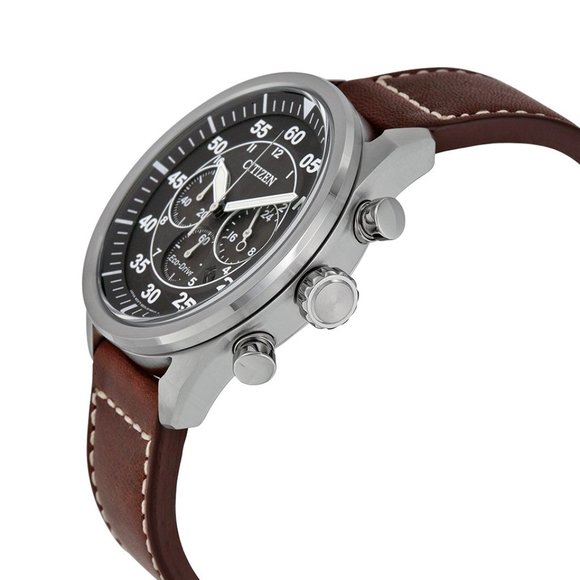 Citizen | Accessories | Citizen Brown 45mm Leather Watch New | Poshmark